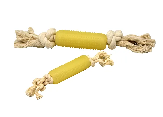 Rubber Rope Through Stick Dog Toy - Lucky Venus Limited.
