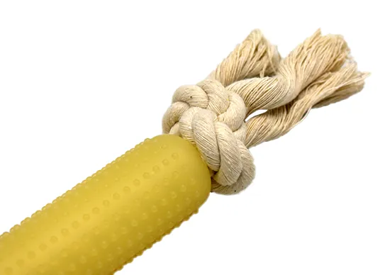 Rubber Rope Through Stick Dog Toy - Lucky Venus Limited.